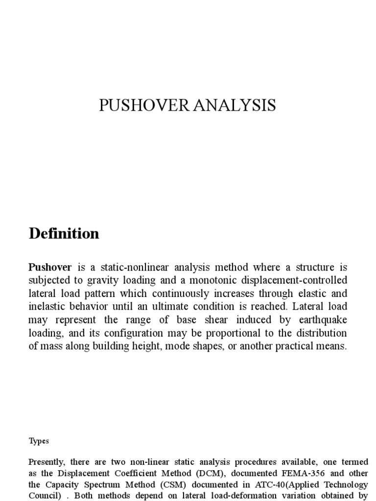 Pushover Analysis and Performance Points | PDF | Applied And ...