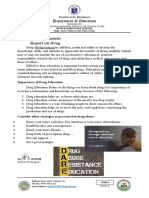 Drug Awareness and Prevention Narrative Report | PDF | Drugs | Social ...