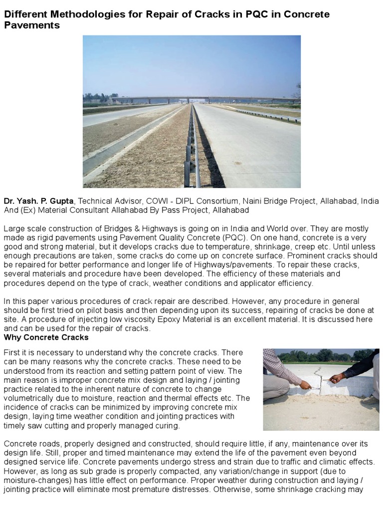 Concrete Crack Repair Techniques | PDF | Epoxy | Concrete