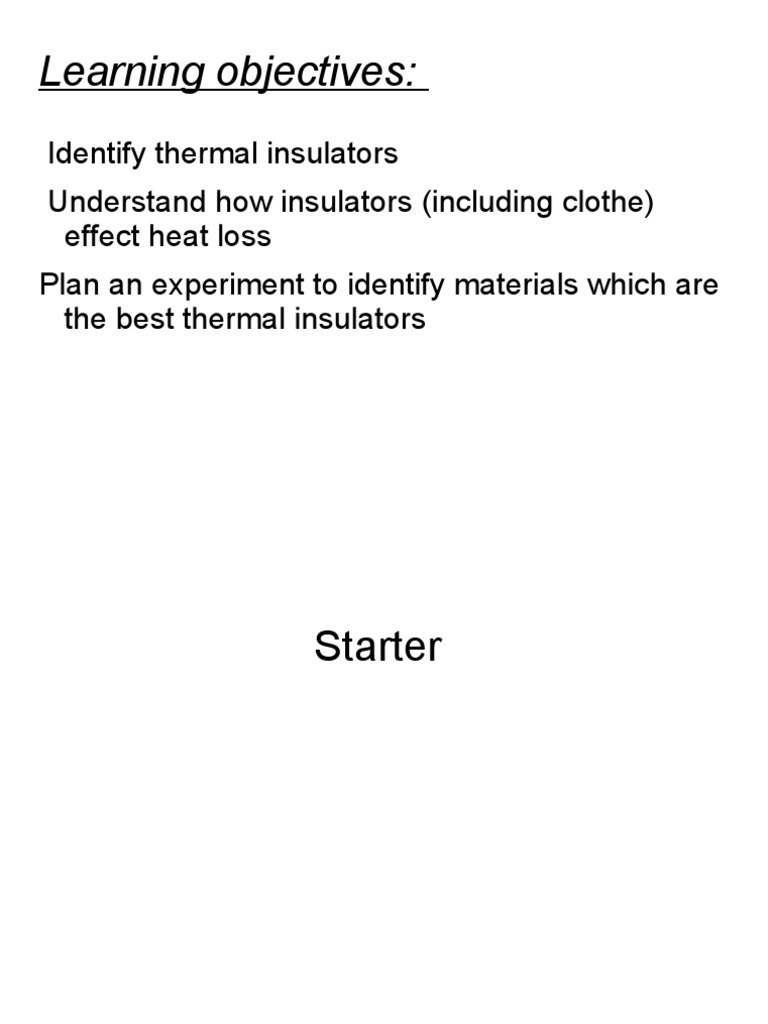 Thermal Insulators for Students | PDF | Thermal Insulation | Heat Transfer