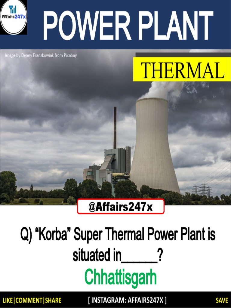 Thermal: Q) "Korba" Super Thermal Power Plant Is Situated in - ? | PDF
