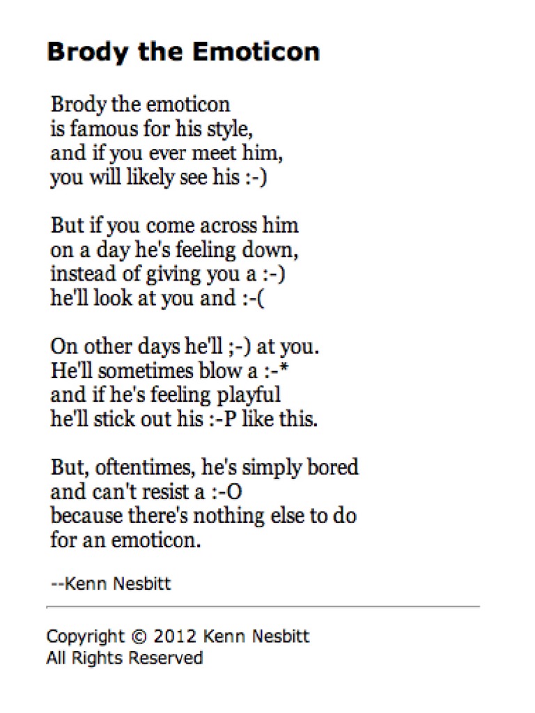 POEMS For Grade 4 | PDF