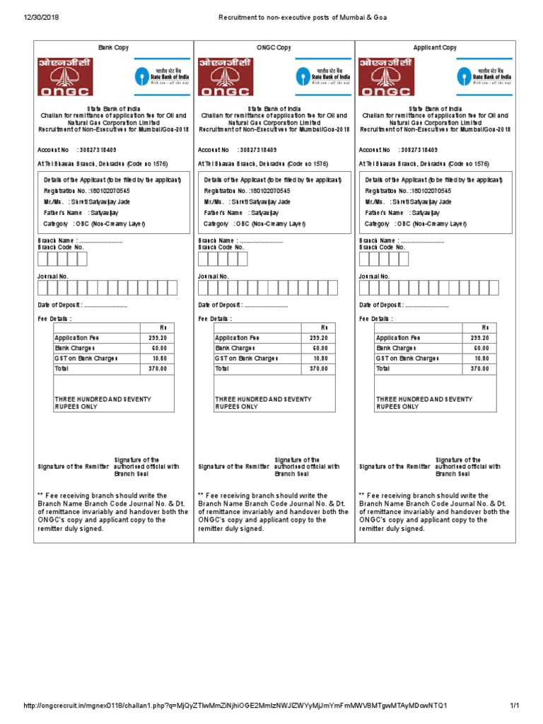 Challan | PDF | Economies | Government Of India