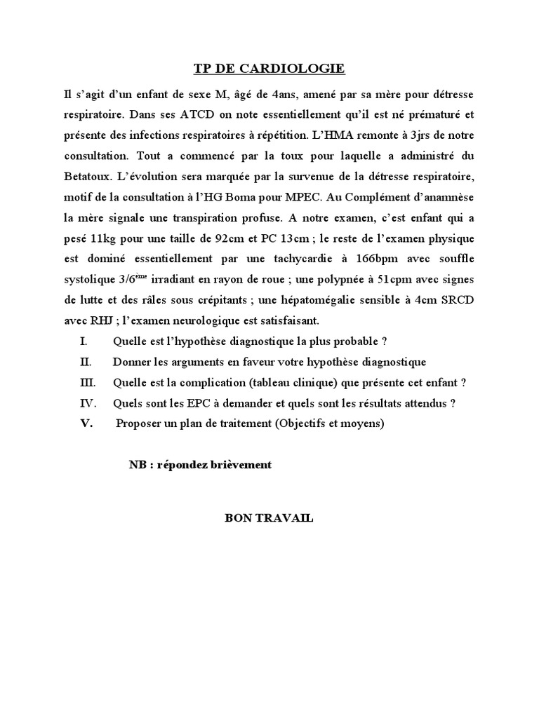 TP de Cardio Ukv 21 | PDF