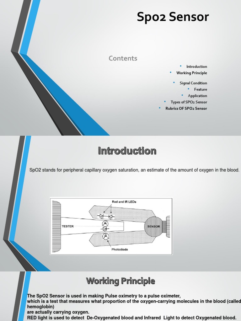 Spo2 Sensor: Working Principle | PDF | Cardiovascular System | Medical ...