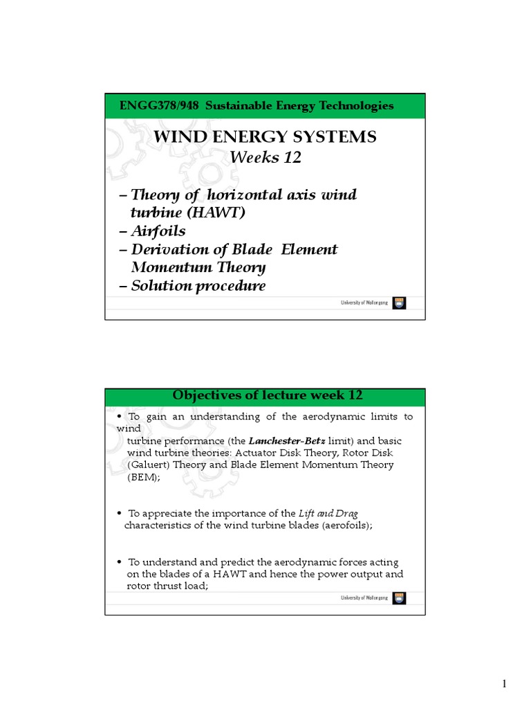 Wind Lecture | PDF | Airfoil | Drag (Physics)