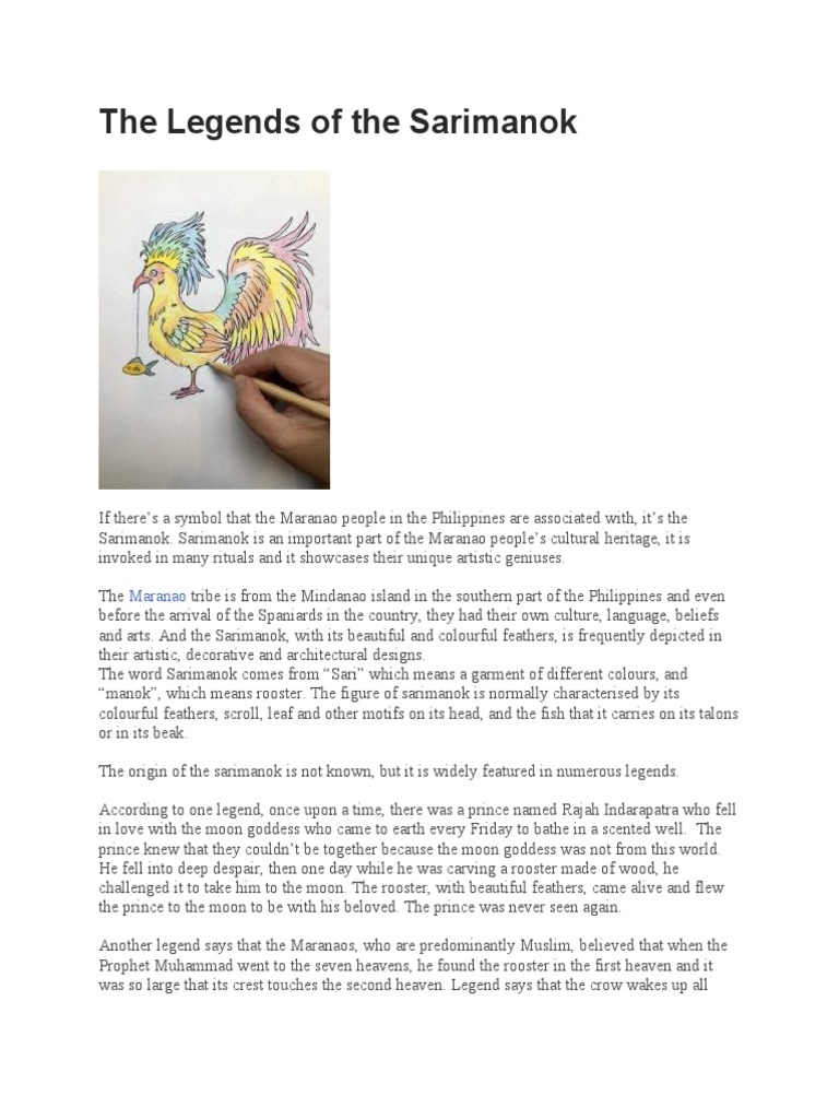 The Legends of The Sarimanok | PDF | Philippines