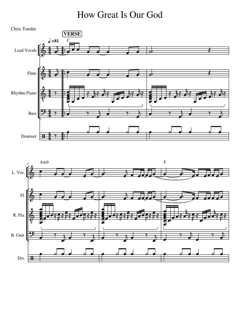 How Great Is Our God: Verse | PDF | Musical Compositions | Musical Forms