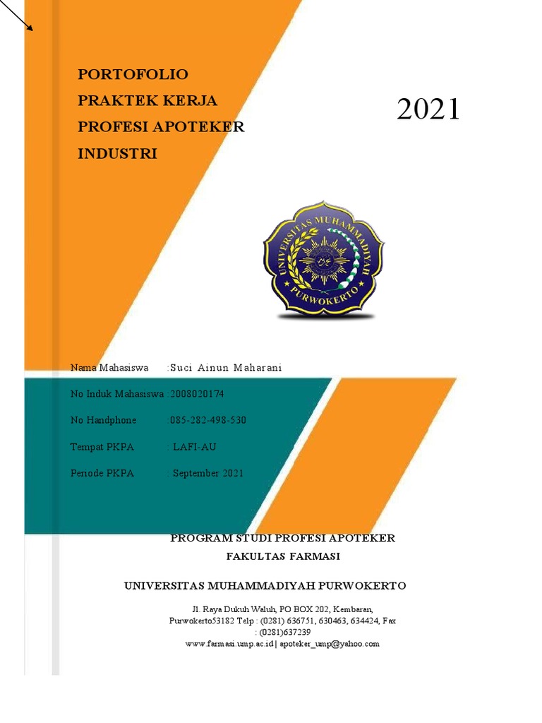 Portofolio PKPA Apoteker LAFI-AU | PDF