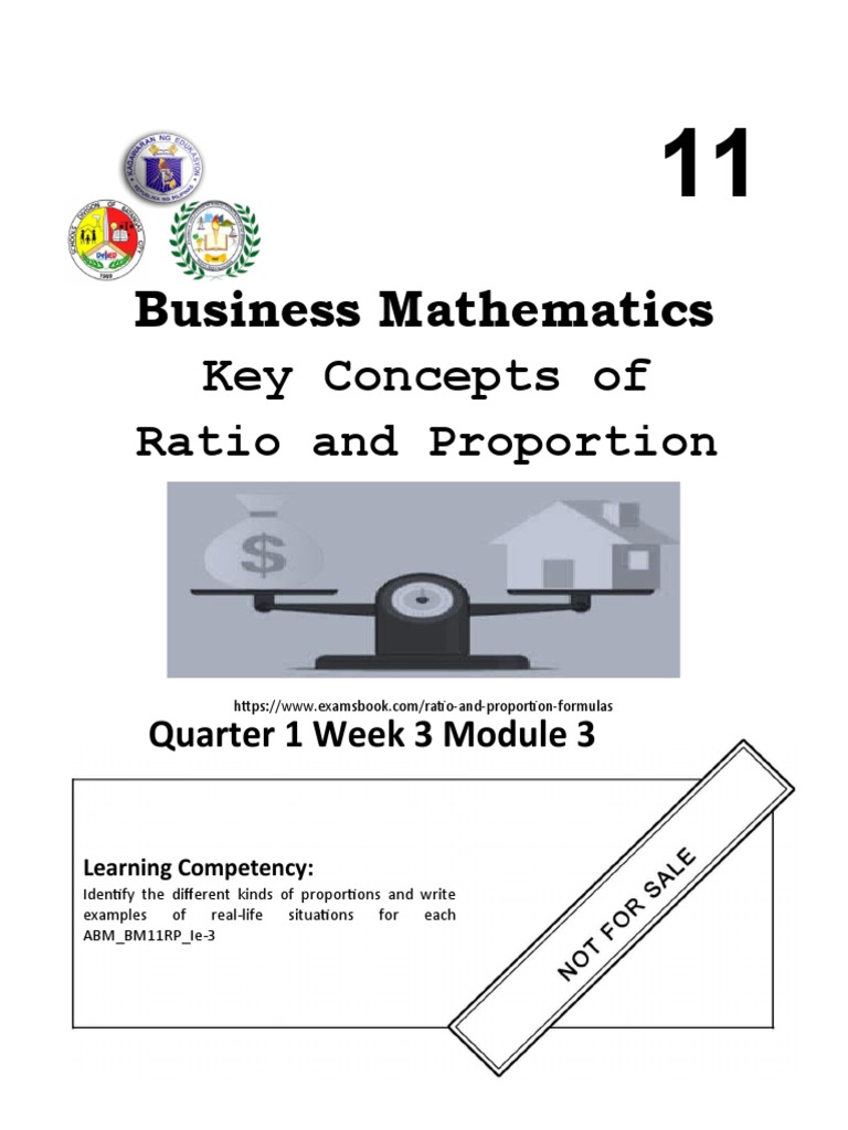 Business Math: Proportions Module 3 | PDF | Percentage | Decimal