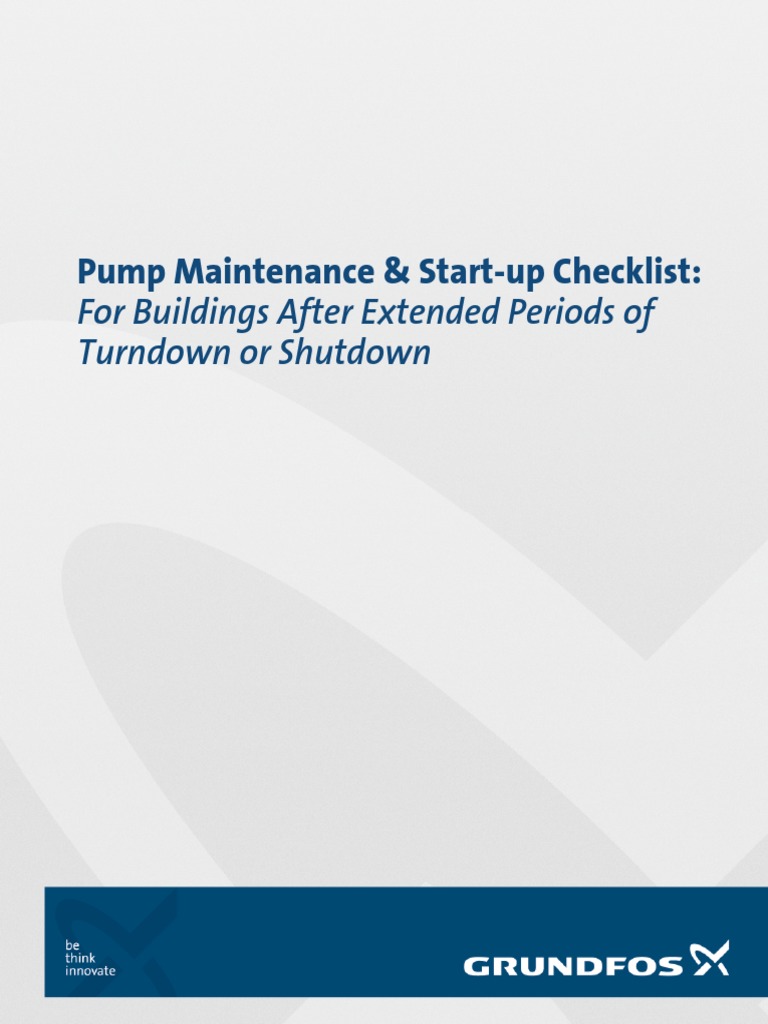 Pump Start Up Checklist | PDF | Personal Protective Equipment