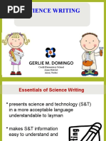 Science Feature Writing Powerpoint | PDF | Journalism | Science