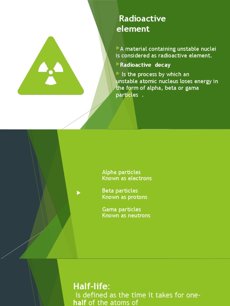Radioactive Elements (Autosaved) | PDF | Radioactive Decay | Radionuclide