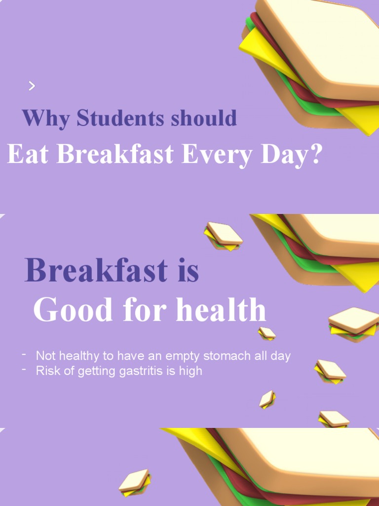 Why Students Should: Eat Breakfast Every Day? | PDF