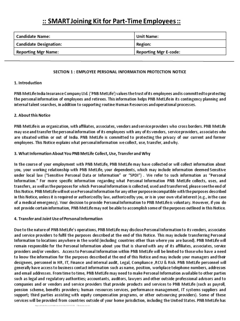 SMART Joining Kit | PDF | Trade Secret | Employment