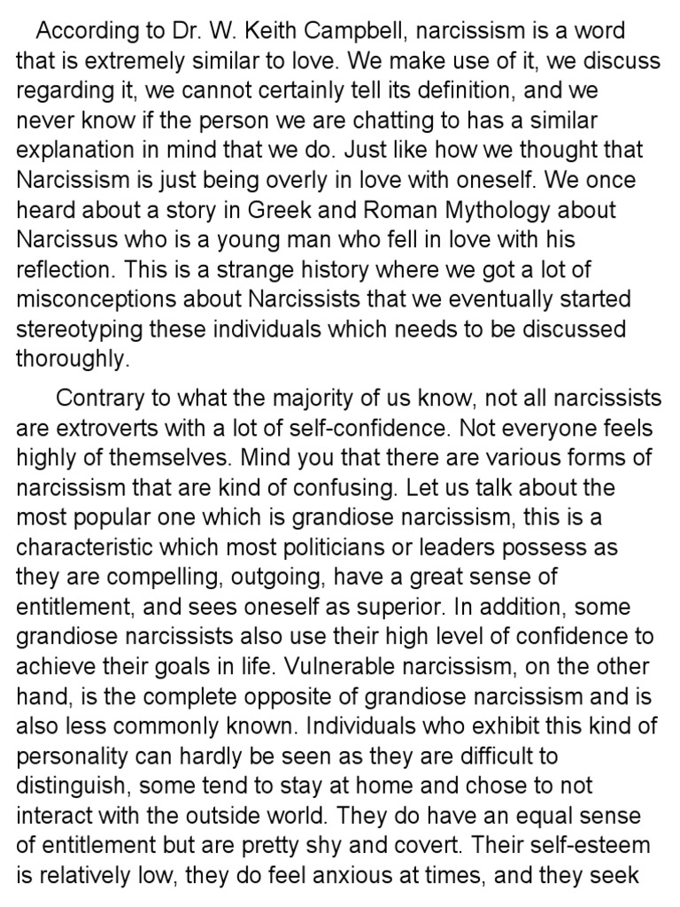 Ted Talk | PDF | Narcissism | Abnormal Psychology