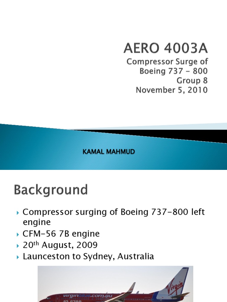 CFM 56 Compressor Surge Presentation | PDF