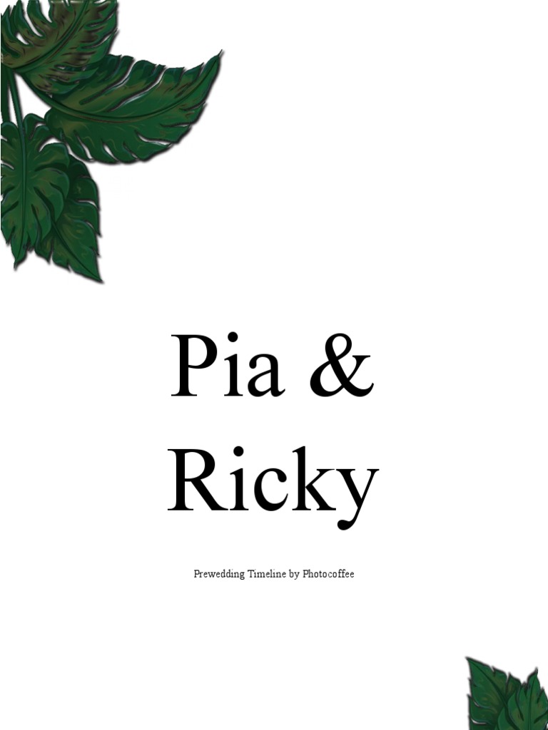 Pia Ricky Prewedding Timeline | PDF