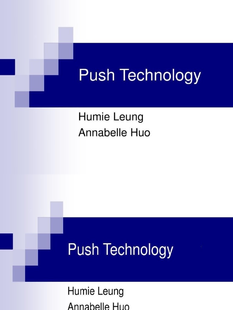 Push Technology Technical Seminar | PDF