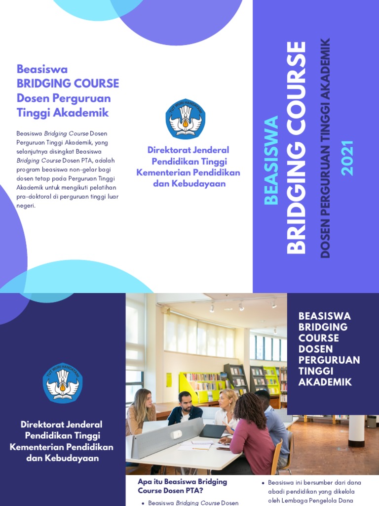 Brosur Beasiswa Bridging Course Dosen Pta | PDF