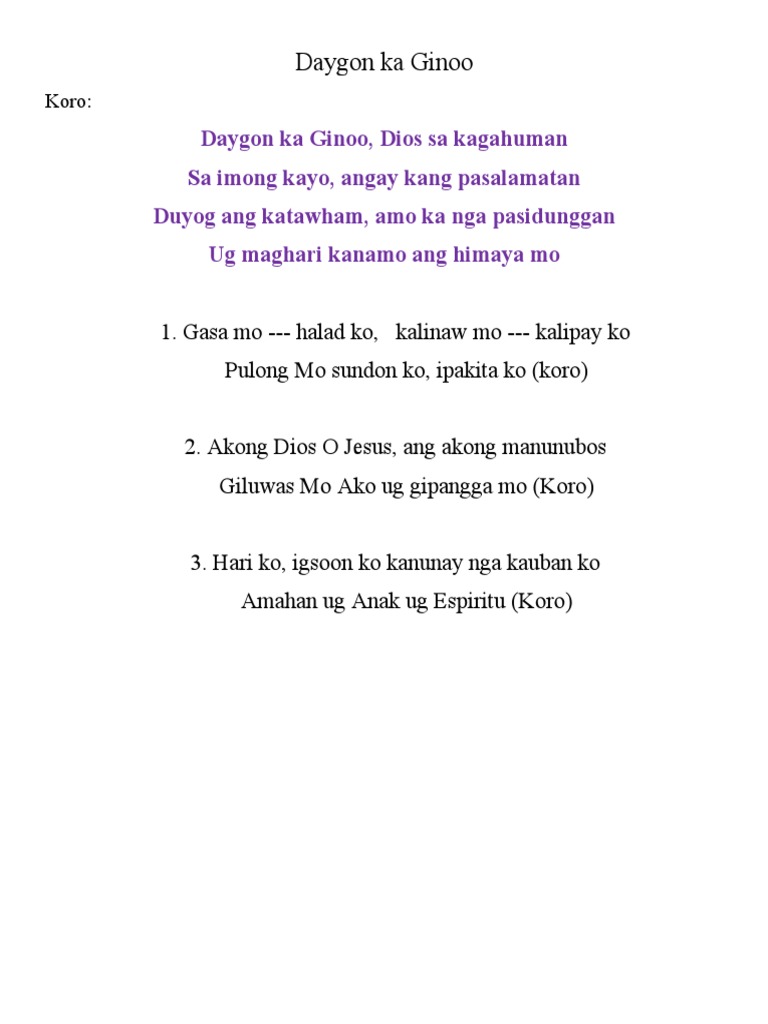 Daygon Ka Ginoo | PDF