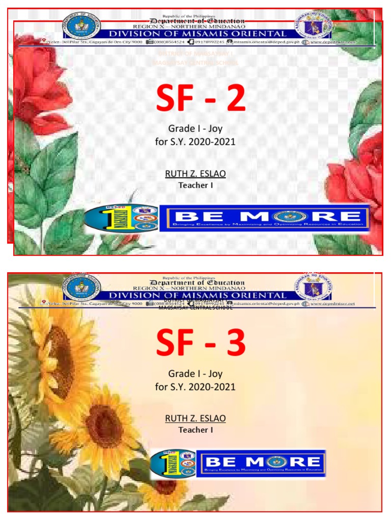 Coverpage SF2 & 3 | PDF