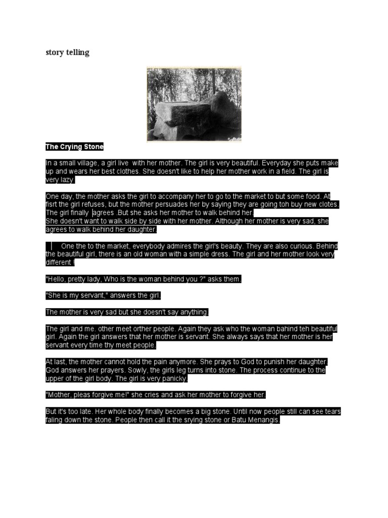 The Crying Stone story | PDF