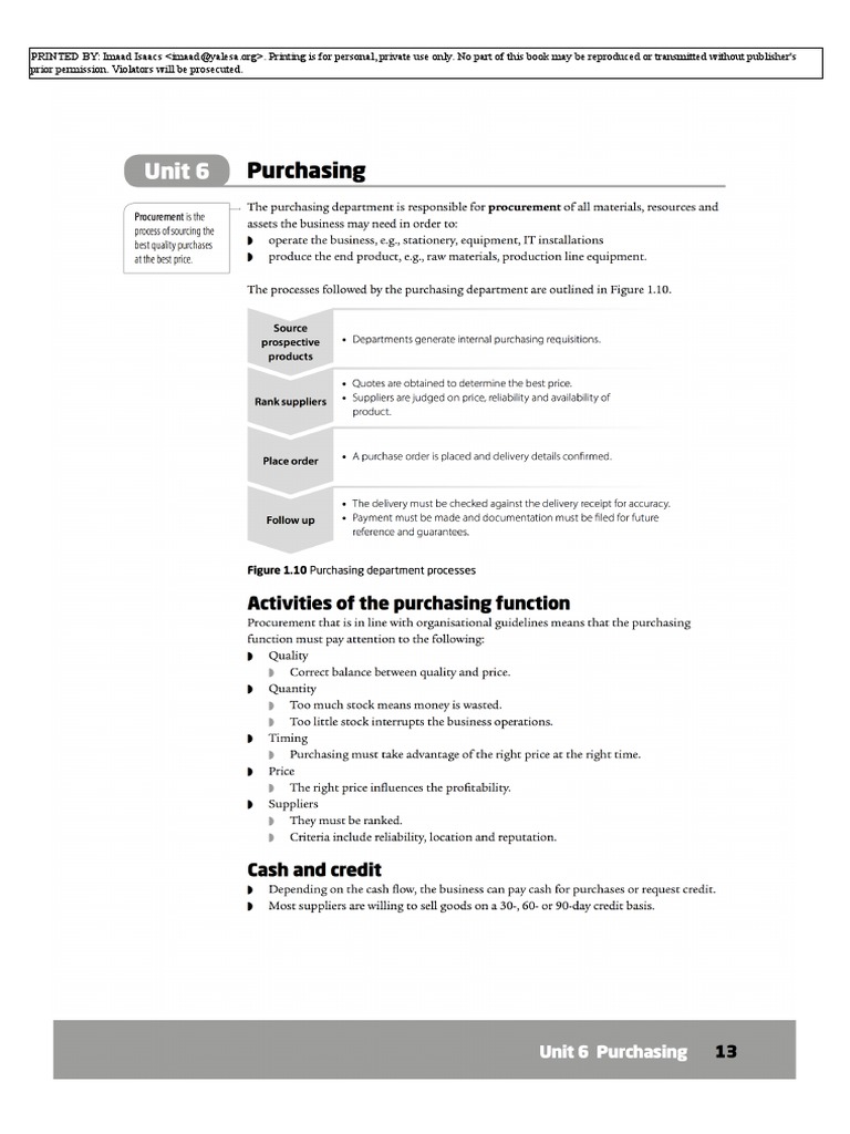 M1U6 - Business Studies Grade 10 Unit 6 | PDF