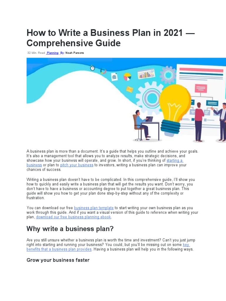 Business Plan Writing Guide 2021 | PDF | Financial Plan | Income Statement