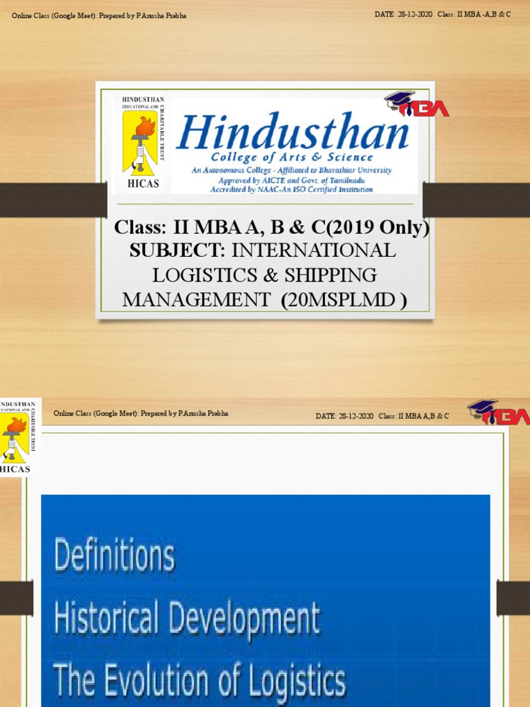 Historical Development of International Logistics | PDF | Career ...
