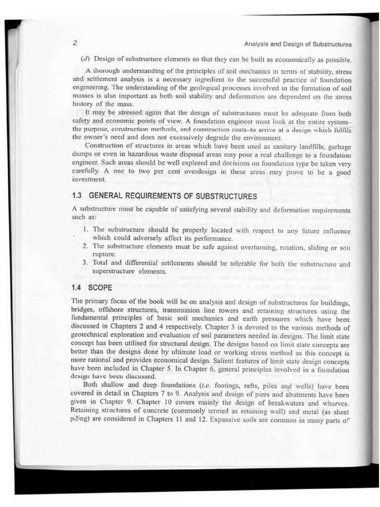 Substructure Design for Engineers | PDF | Foundation (Engineering ...