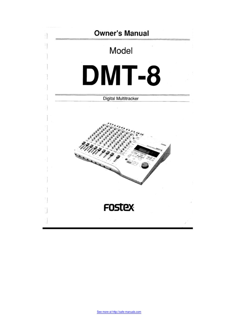 Manual Fostex-Dmt-8 | PDF