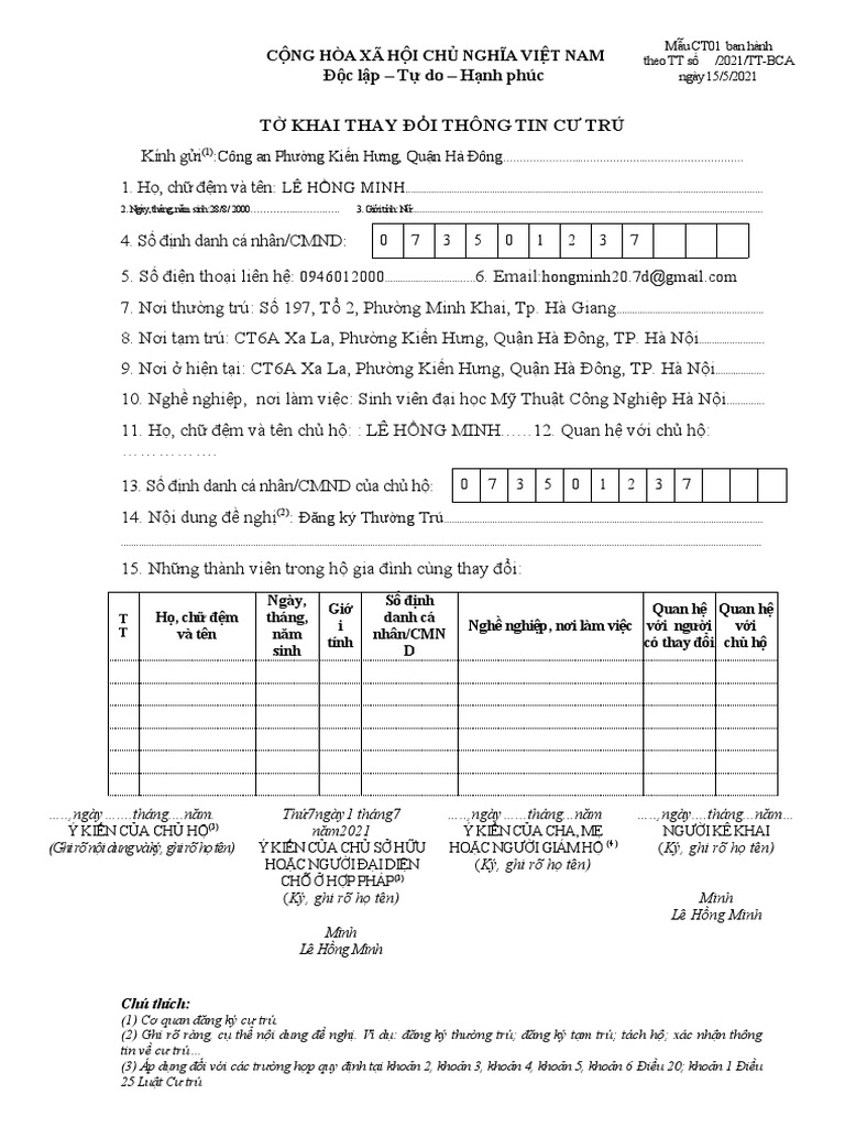 999+ Mẫu khai CT01 Hướng dẫn chi tiết