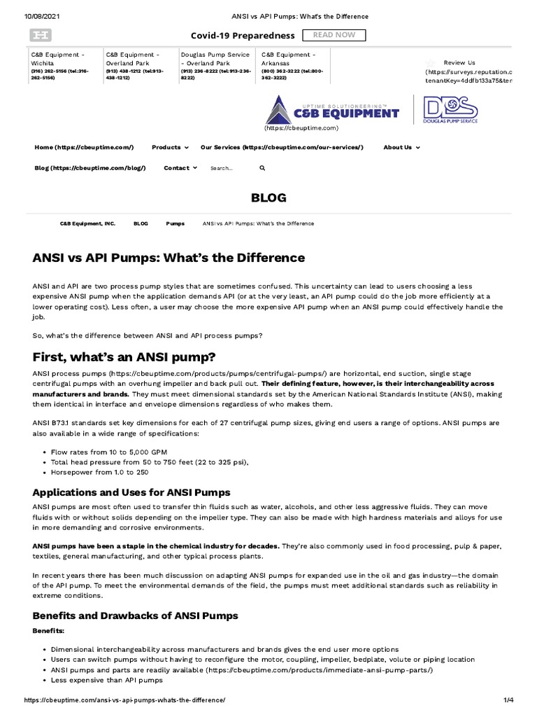 ANSI Vs API Pumps - What's The Difference | PDF | Pump | Oil Refinery