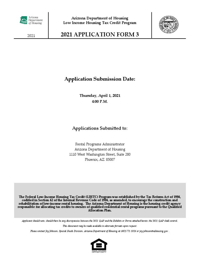 1 LIHTC-Form-3-1 1 2021 | PDF | Debt | Lease