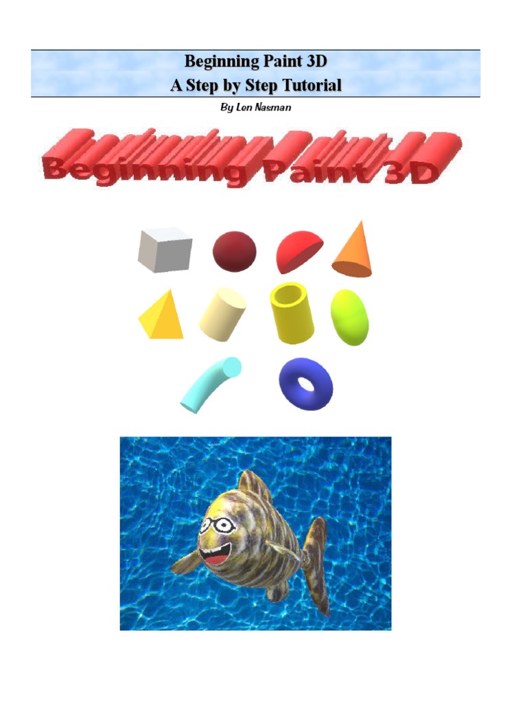 Beginning Microsoft Paint 3D | PDF | 3 D Computer Graphics | Shape