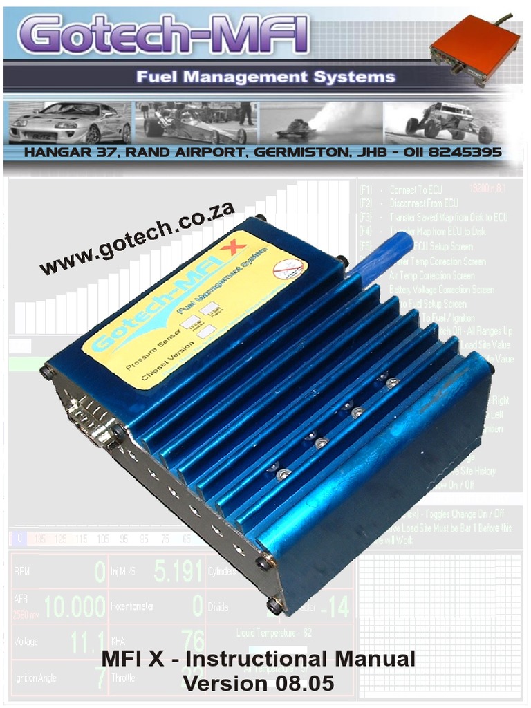 Gotech MFI X Wiring Manual | PDF | Distributor | Ignition System