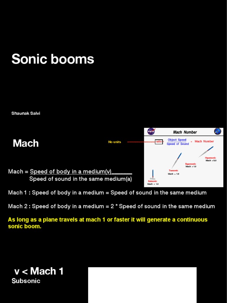 Sonic Booms: Shaunak Salvi | PDF | Mach Number | Supersonic Speed
