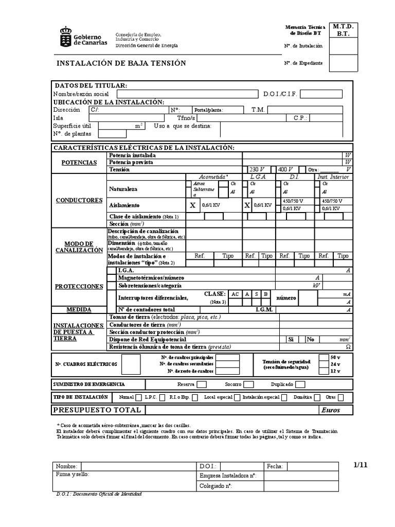 Memoria Tecnica de Diseno | PDF | Energia electrica | Magnetismo
