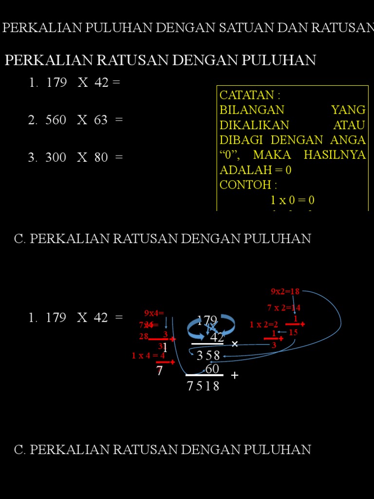Perkalian Ratusan Dengan Puluhan | PDF