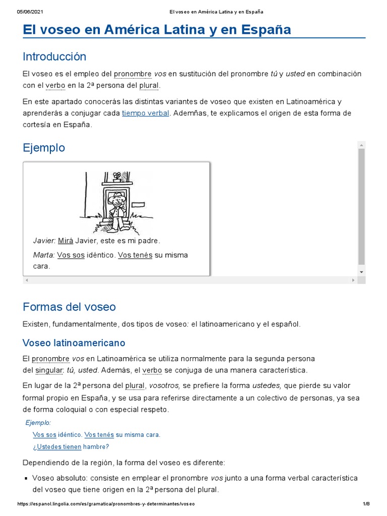 El Voseo en América Latina y en España | PDF | Verbo | Morfología