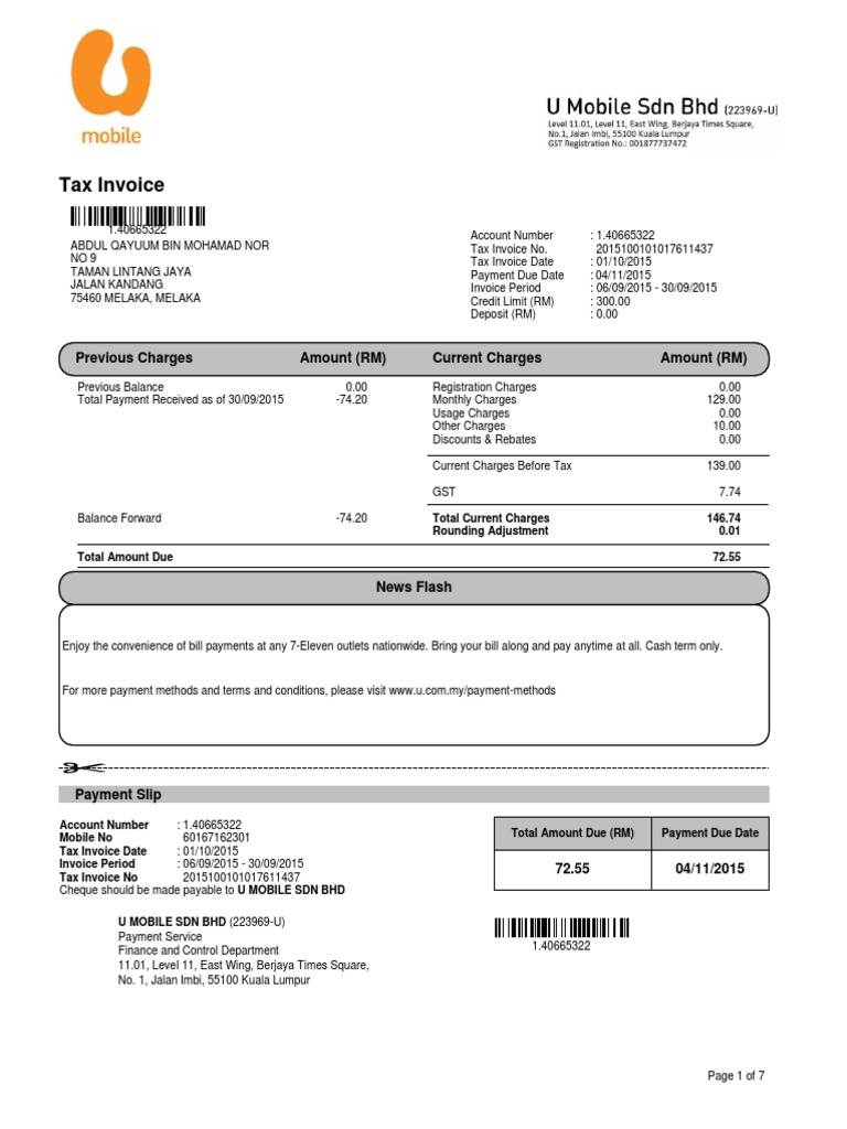 Bil Umobile | PDF | Payments | Cheque