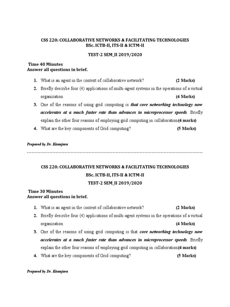 CSS 220 Test - 2 | PDF