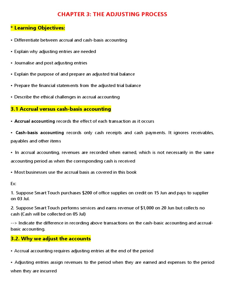 Chapter 3 - The Adjusting Process | PDF | Expense | Accrual