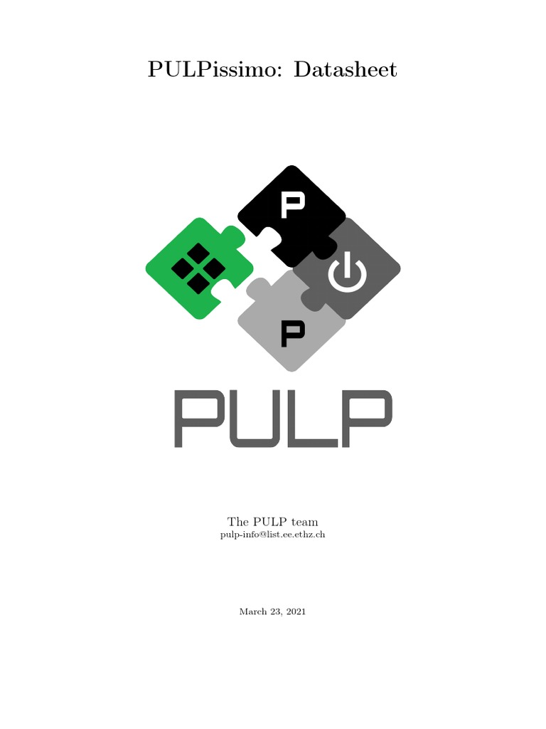 Pulpissimo: Datasheet: The Pulp Team | PDF | System On A Chip ...
