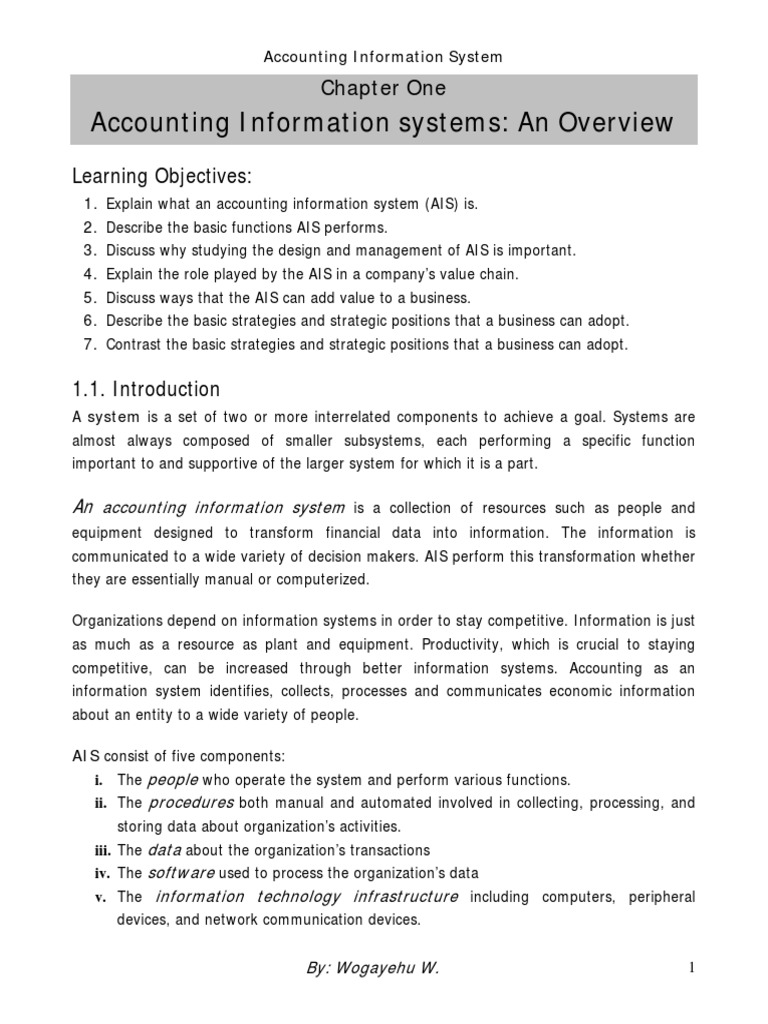 Introduction To Accounting Information System | PDF | Information ...