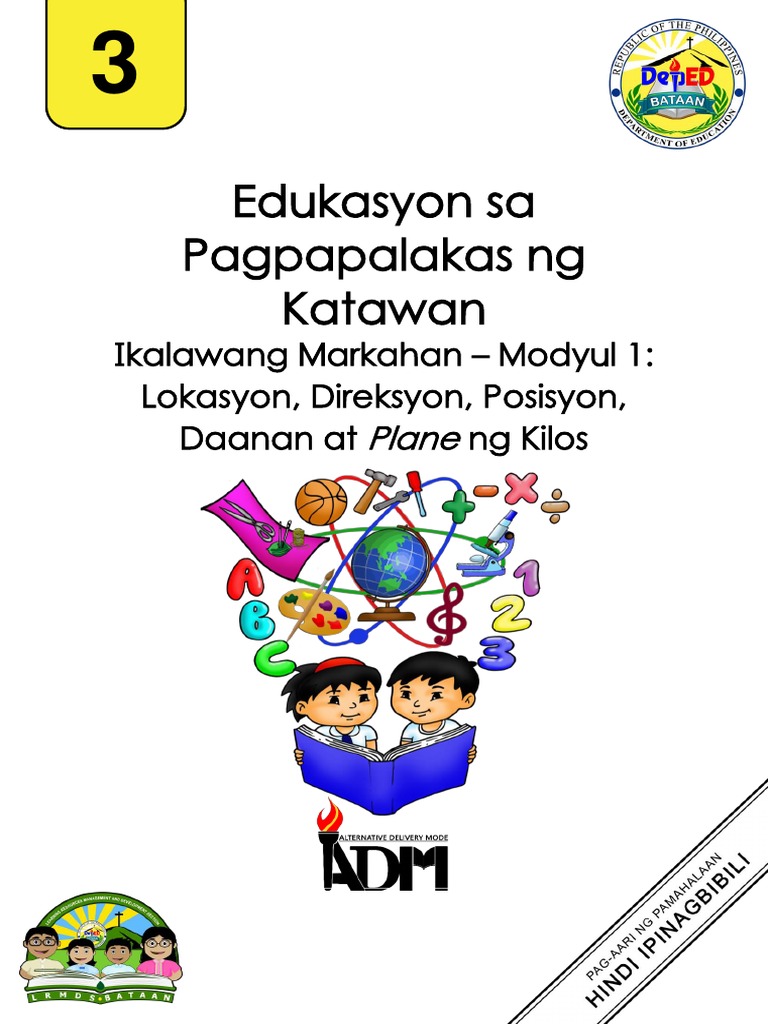 Pe3 - q2 - Mod1 - Lokasyon, Direksyon, Posisyon, Daanan at Plane NG Kilos | PDF