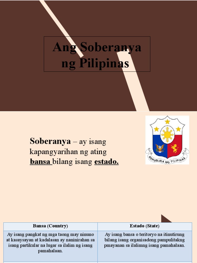 Soberanya NG Pilipinas | PDF