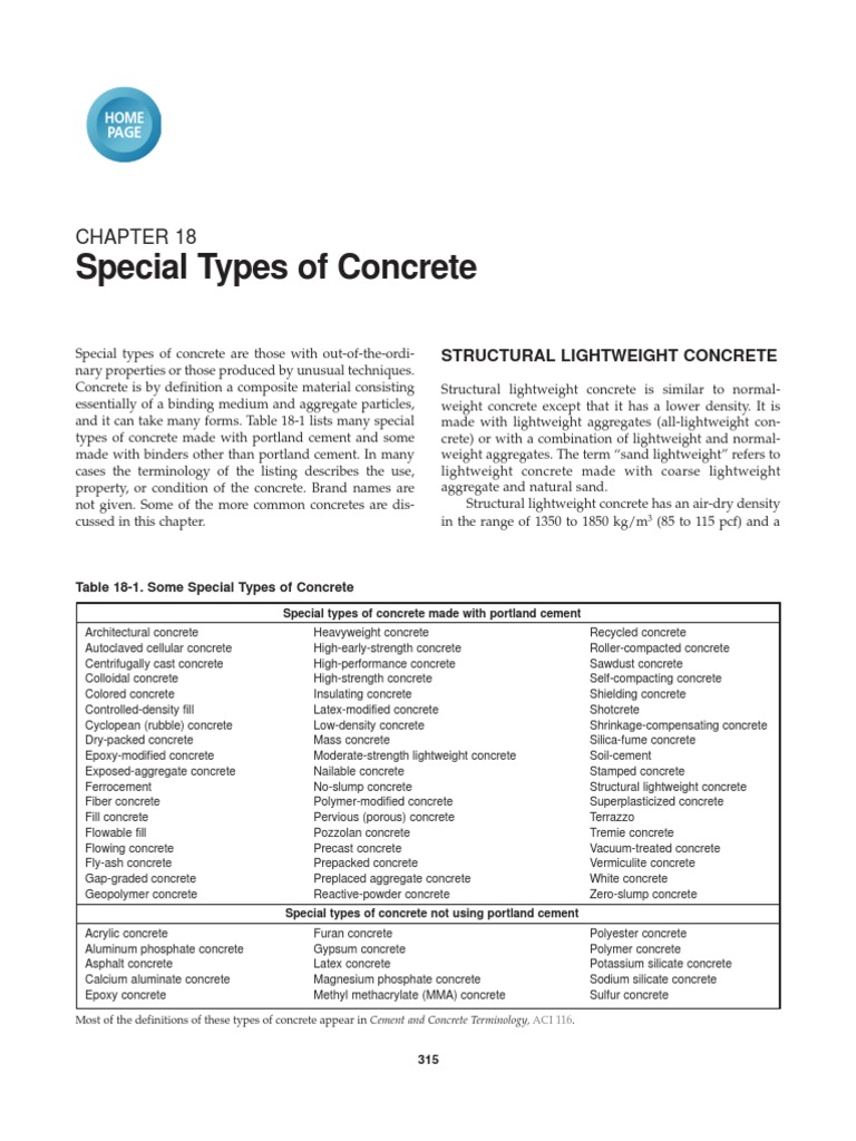 Special Concrete | PDF | Concrete | Construction Aggregate
