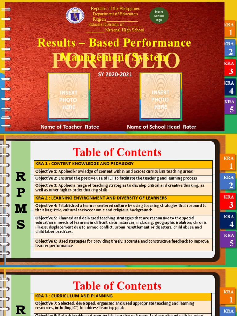 Results - Based Performance Management System: Portfolio | PDF ...